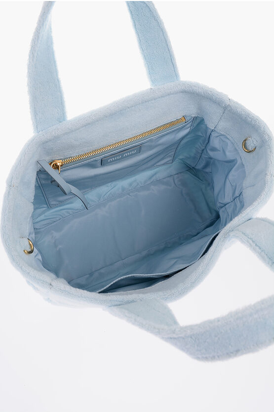 Miu Miu Sponge TERRY CLOTH Tote Bag with Removable Shoulder Strap women ...