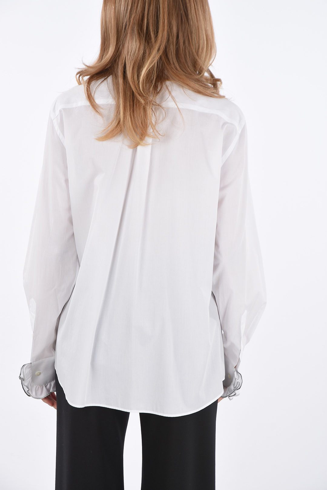 Dolce & Gabbana Standard Collar Ruffle Front Shirt with Frilled Cuffs ...