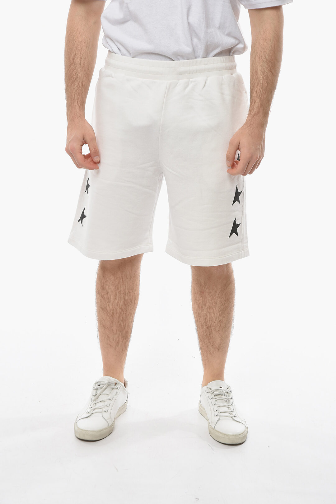 Golden Goose STAR Wide-leg DIEGO Shorts with Contrasting Star Print men ...