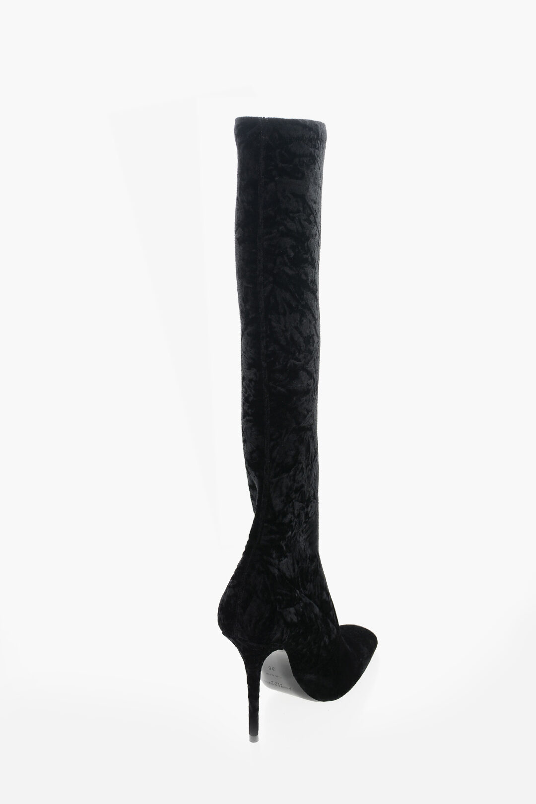 Saint Laurent Stiletto Heel ELLA Velour Boots 11cm women - Glamood Outlet