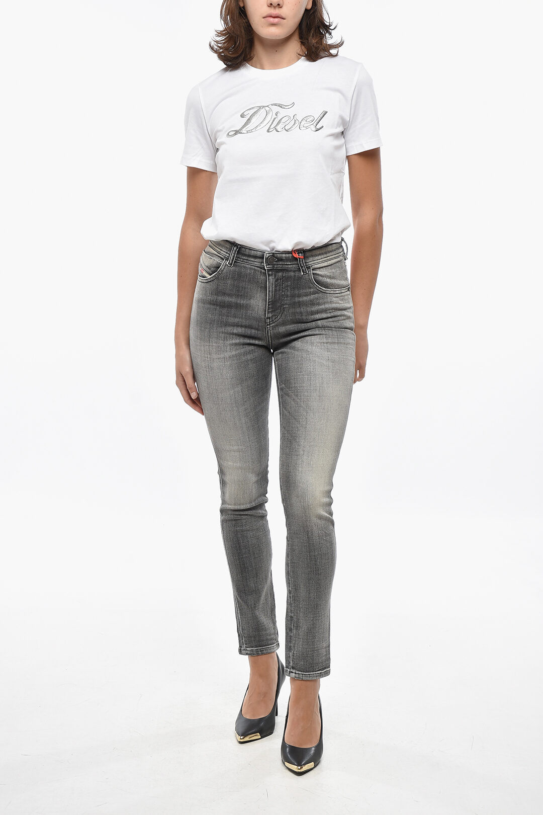 Diesel Stone Washed BABHILA Skinny Fit Denims 14cm women - Glamood Outlet