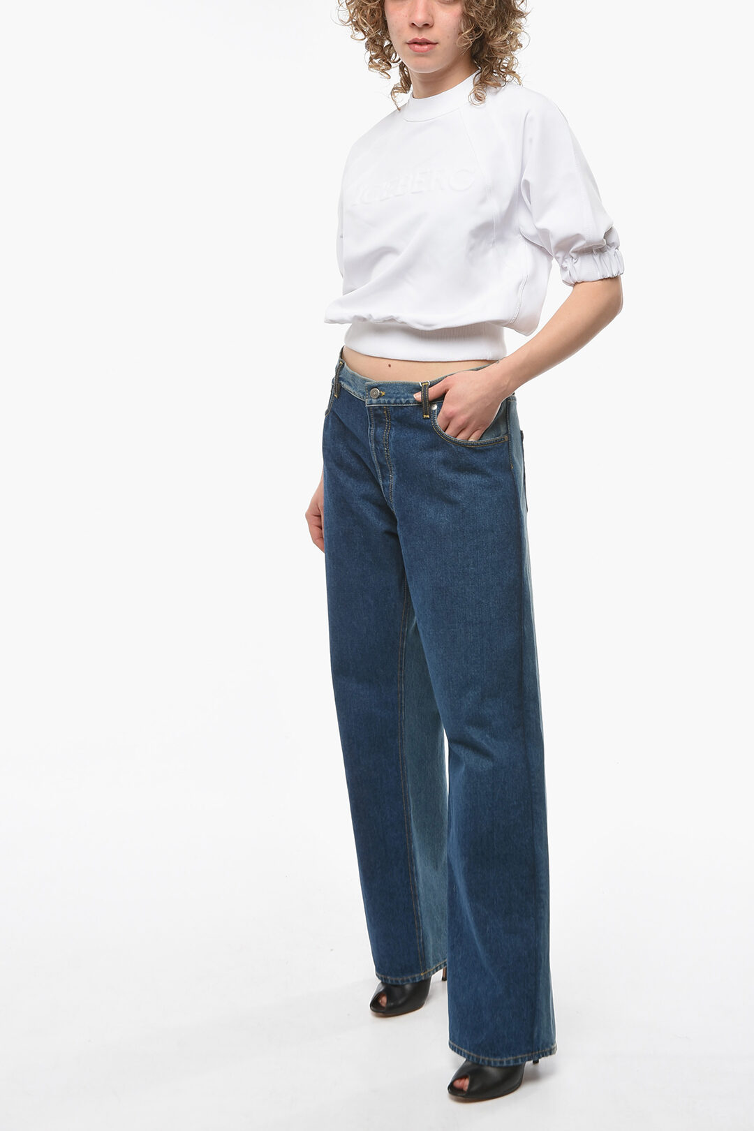 Maison Margiela Straight-leg Baggy Denims with High-waist and Dark Wash ...