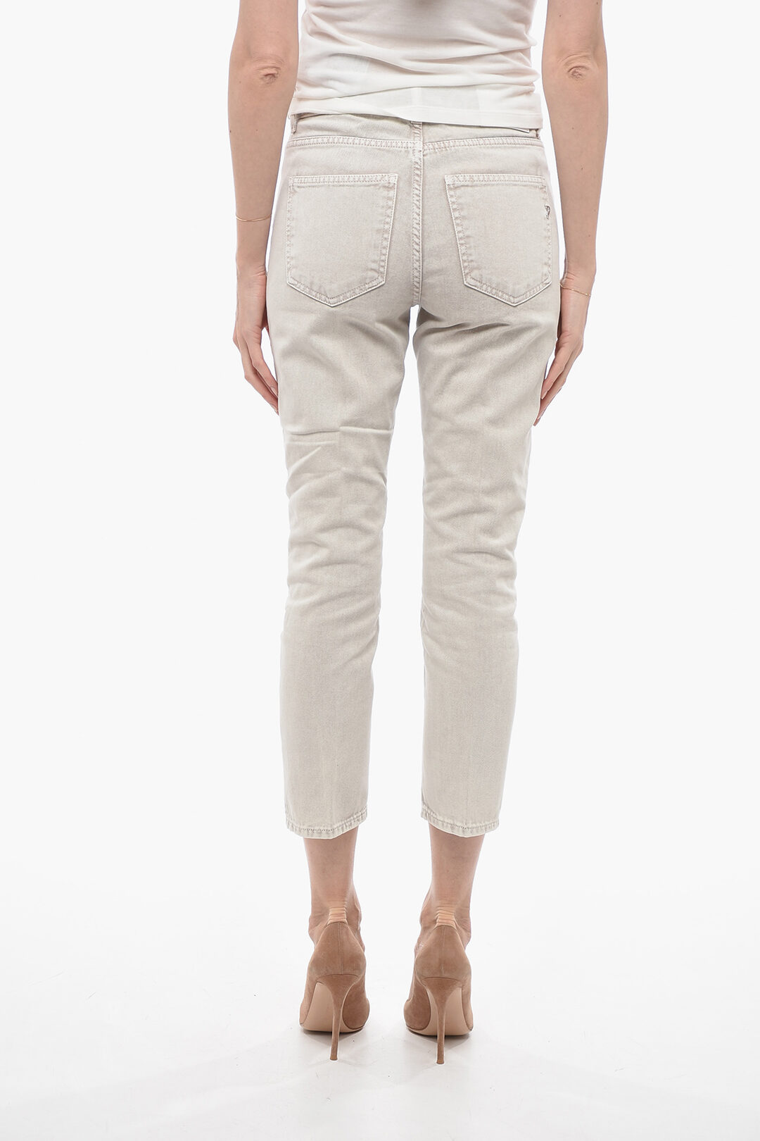 Dondup Straight Leg CINDY Jeans with Logoed Button 16cm women - Glamood ...