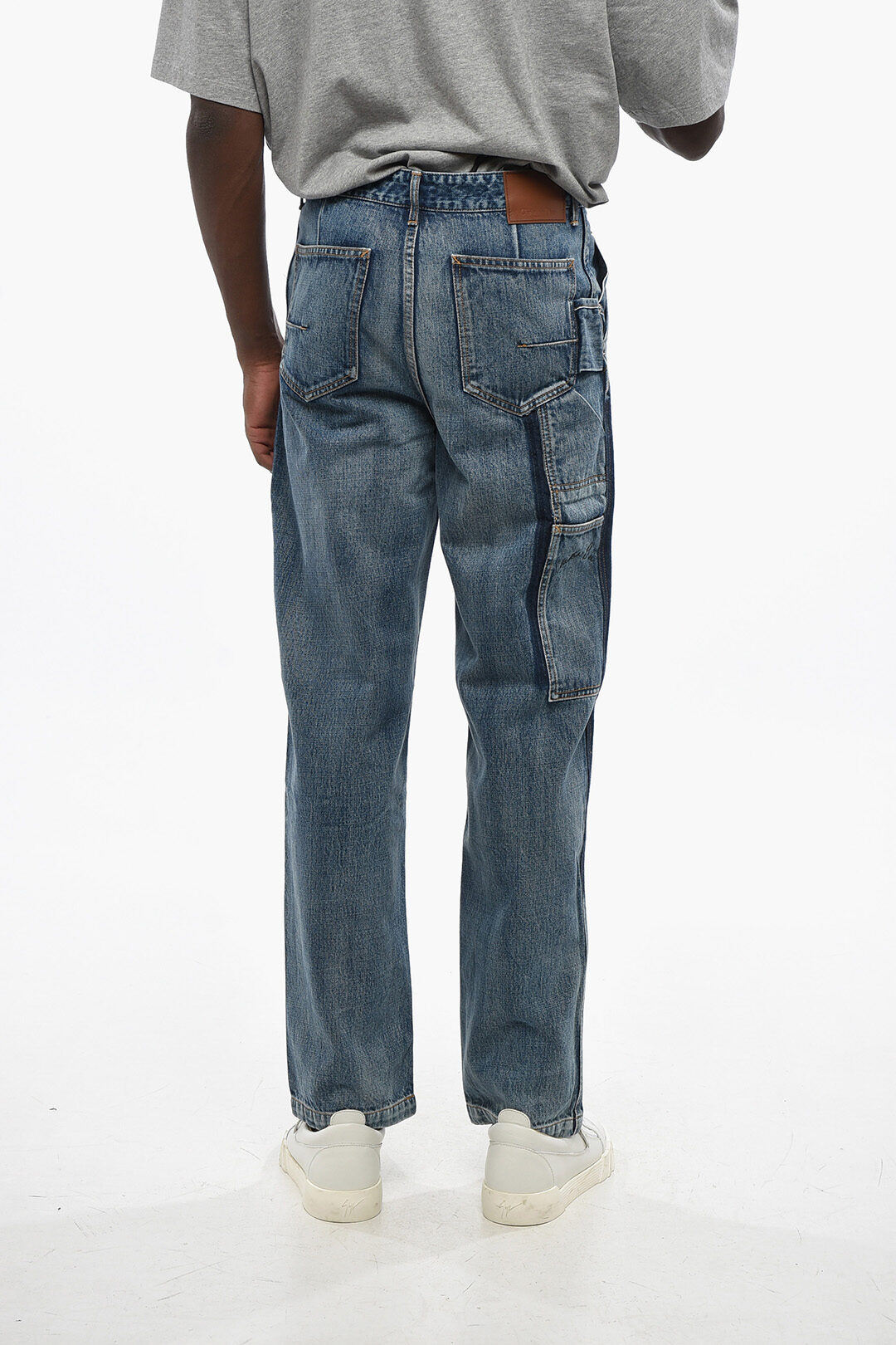 Dior Straight-Leg Patchwork-Effect Jeans 21cm men - Glamood Outlet
