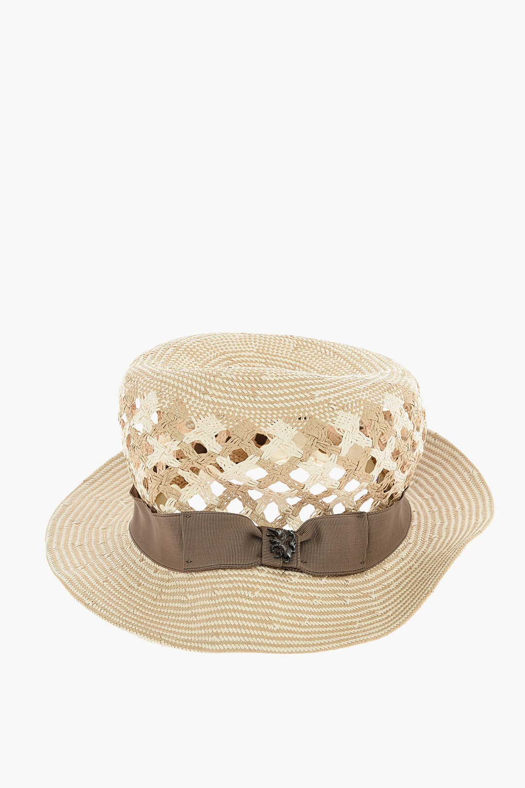Philip Treacy Straw Boater with cut out details women - Glamood Outlet