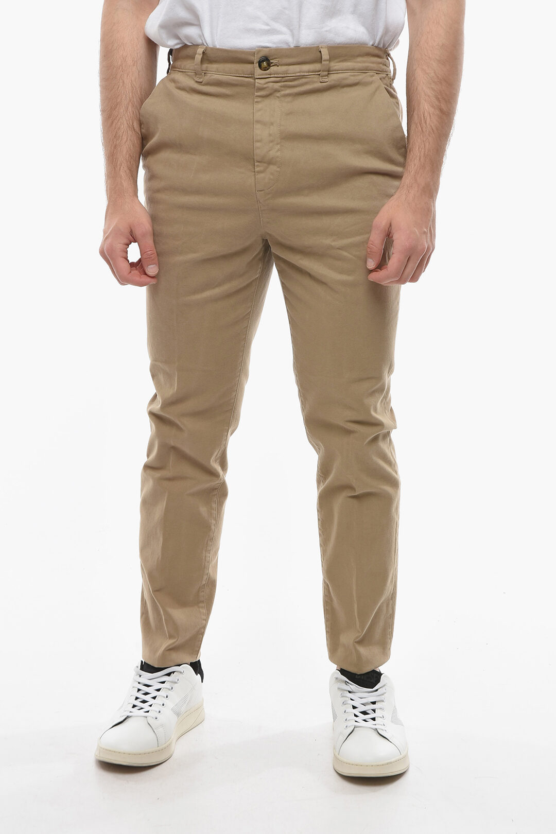 Cruna Stretch Cotton MITTE Chino Pants with Drawstring Waist men ...