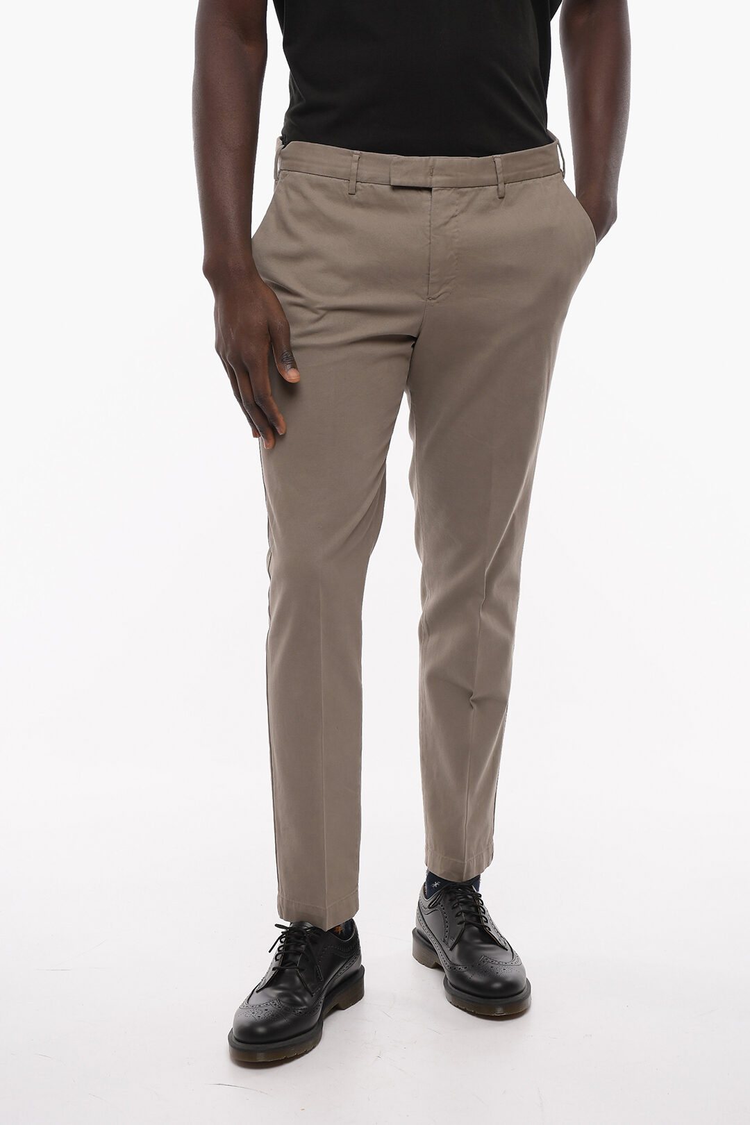 PT01 Stretch Cotton Slim Fit Chinos Pants men - Glamood Outlet