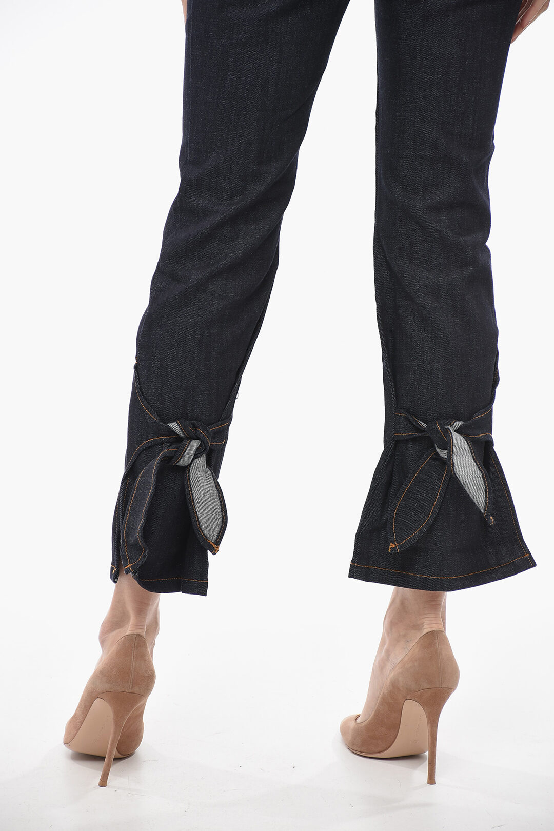 J.W.Anderson Stretch Denim Slim Fit Jeans with Ankle Slit 23cm women ...