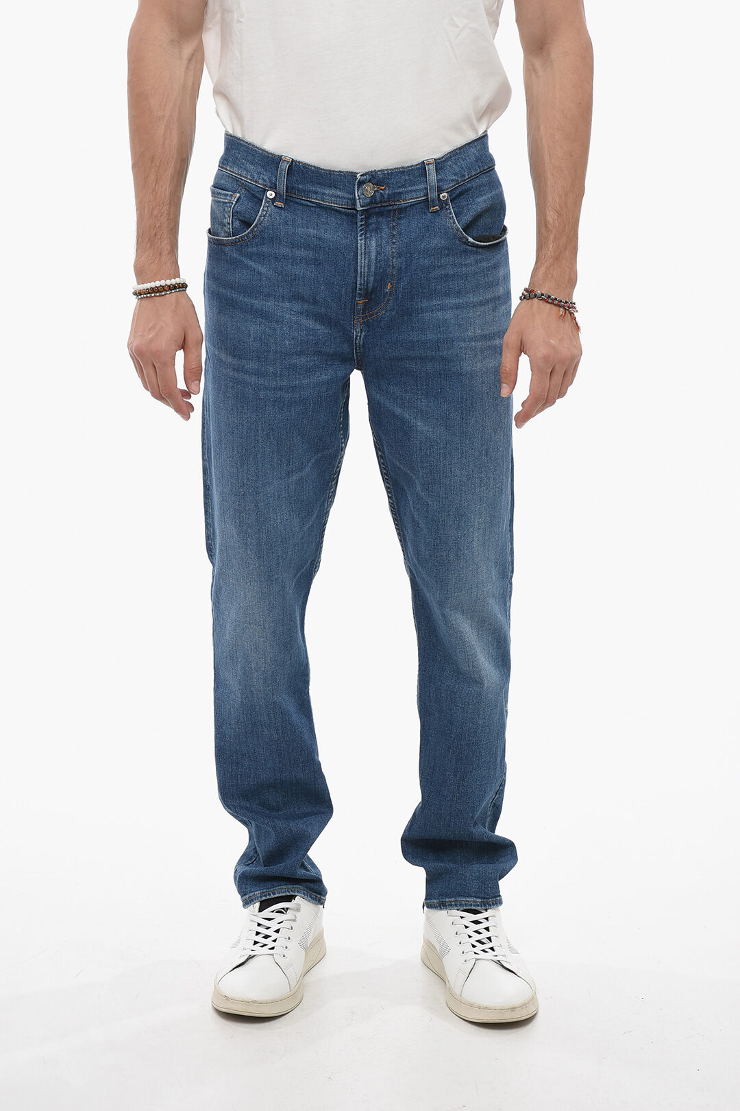 For All 7 Mankind Stretch Denim Tapered Fit Jeans 18cm men - Glamood Outlet