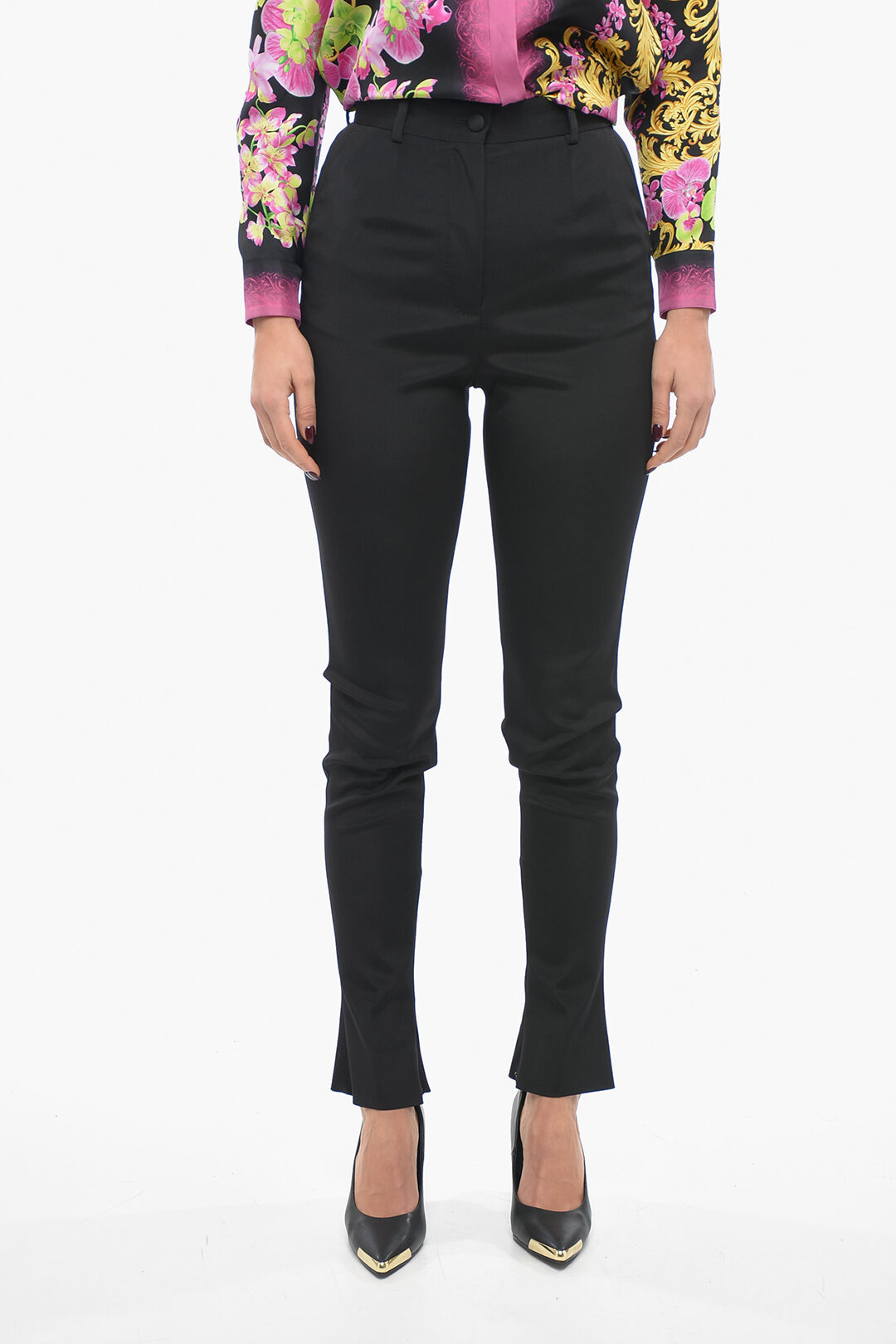 Dolce & Gabbana Stretch Fabric Pants with Zipped Ankle women - Glamood ...