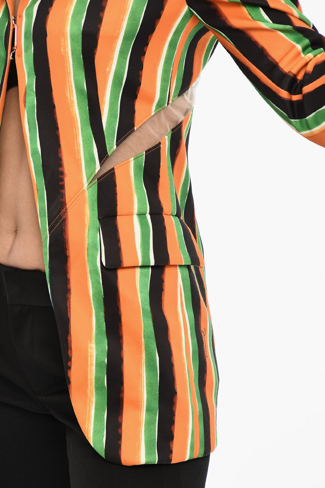 Dsquared2 Striped Blazer with Flap Pocket and Cut Out Details women ...