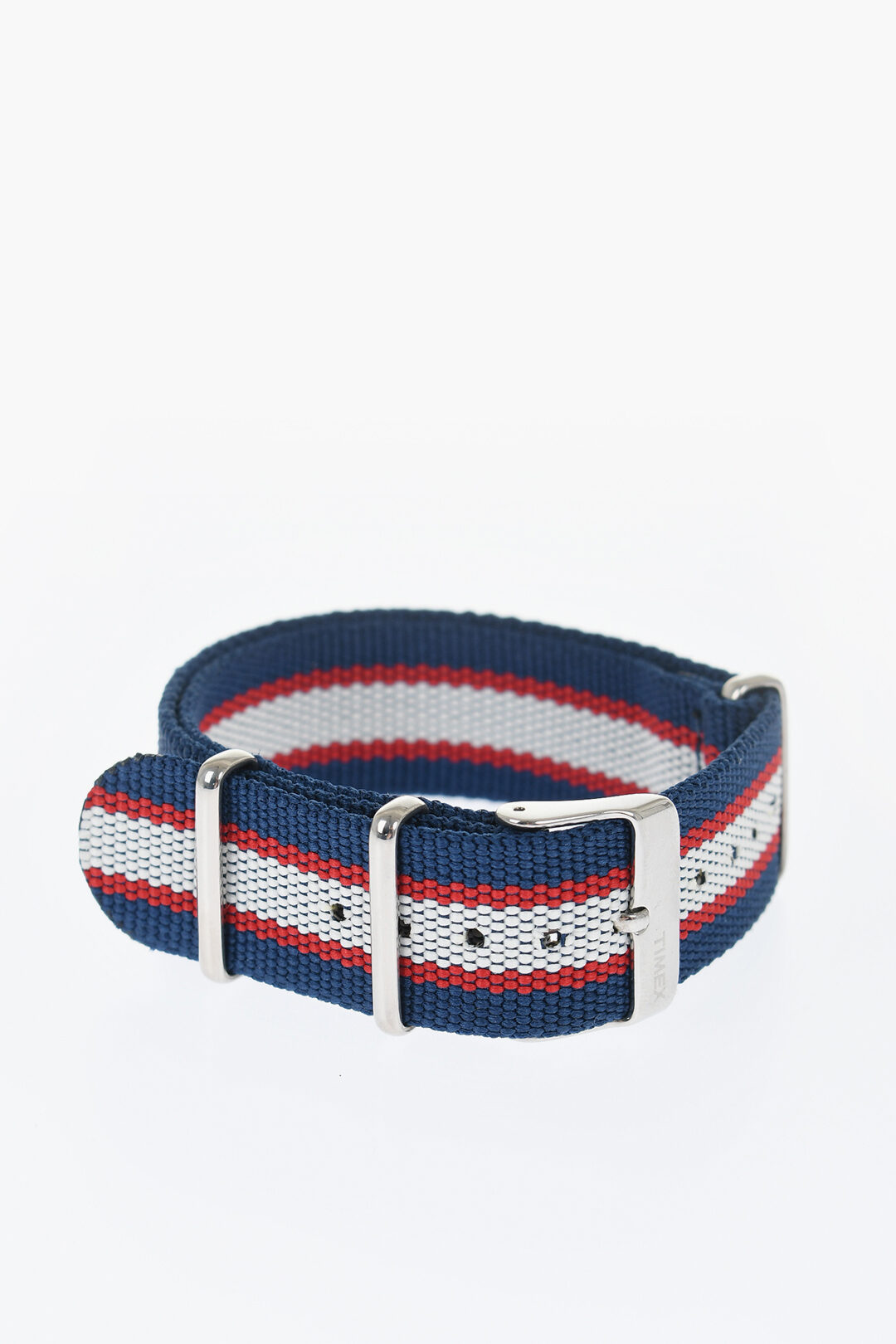 TIMEX Striped Slip-Through Watch Strap with Silver Buckle 20mm unisex ...