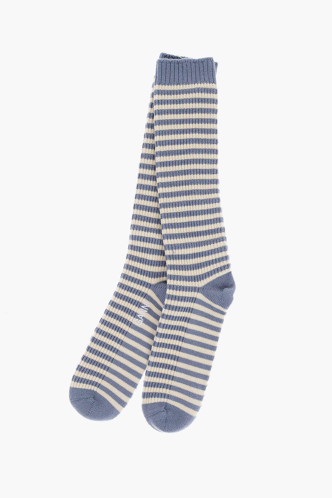 Ganni Striped Wool and Cashmere Long Socks women - Glamood Outlet