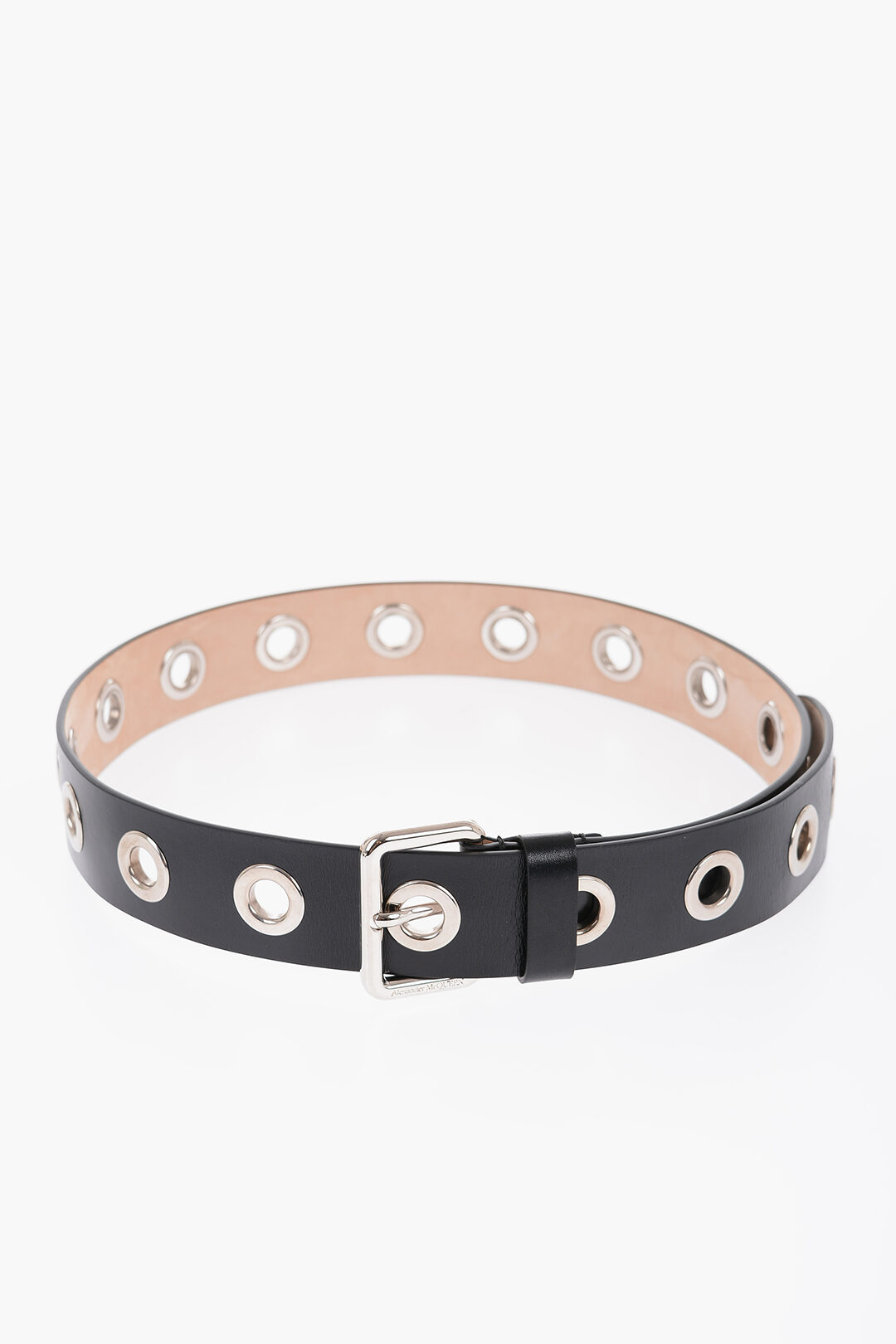 Alexander McQueen Studded Leather Belt 40mm men - Glamood Outlet