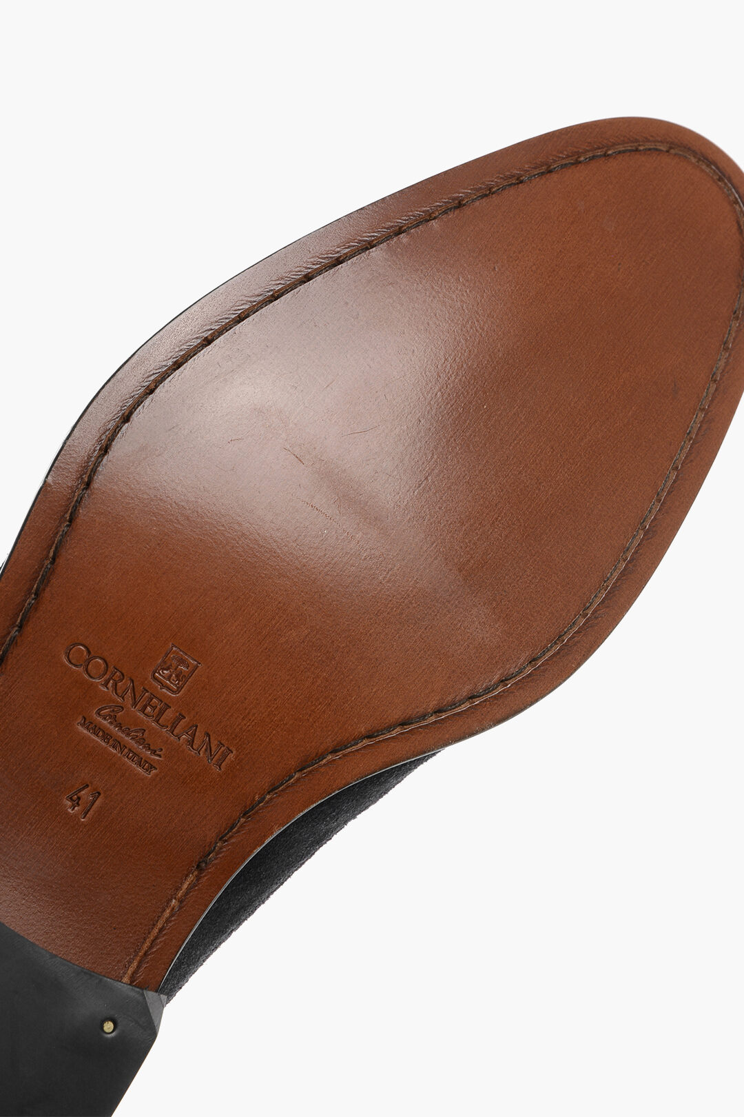 Corneliani Suede Derby Brogue Shoes with Leather Sole men - Glamood Outlet