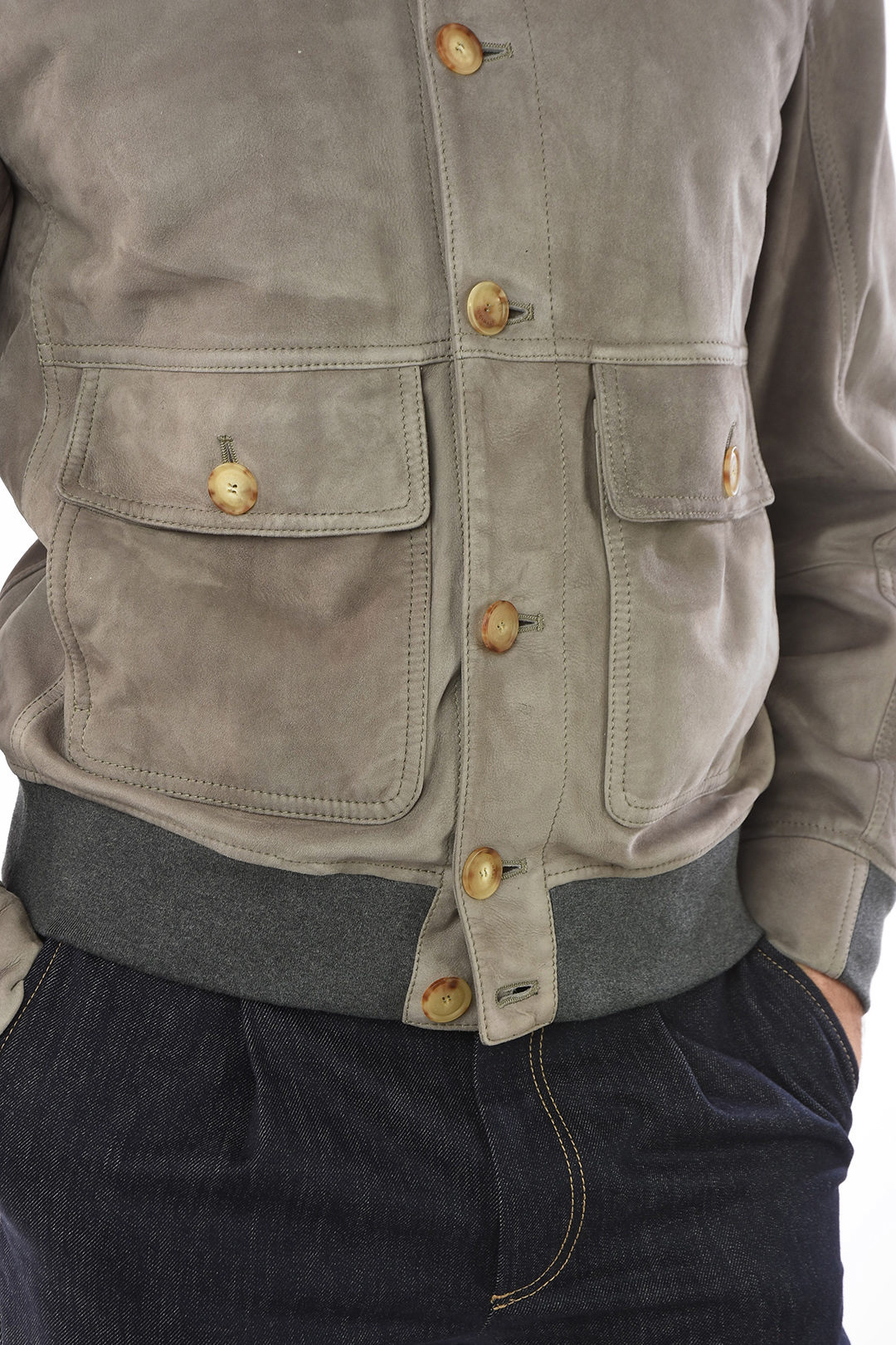 Brunello Cucinelli Suede Jacket with Patch Pockets men - Glamood Outlet