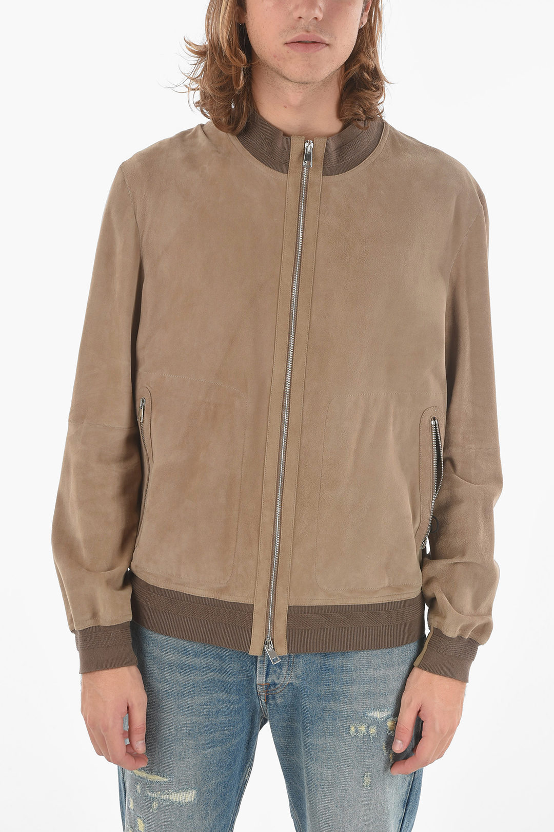 Ruffo Suede Leather Bomber Jacket men - Glamood Outlet