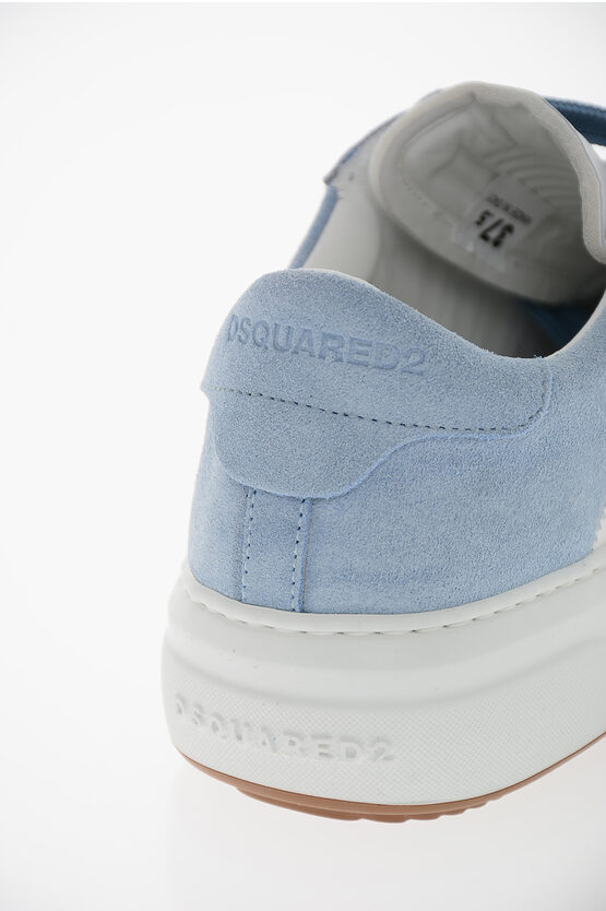 Dsquared2 Suede-leather BUMPER Sneakers with Embossed Logo women ...