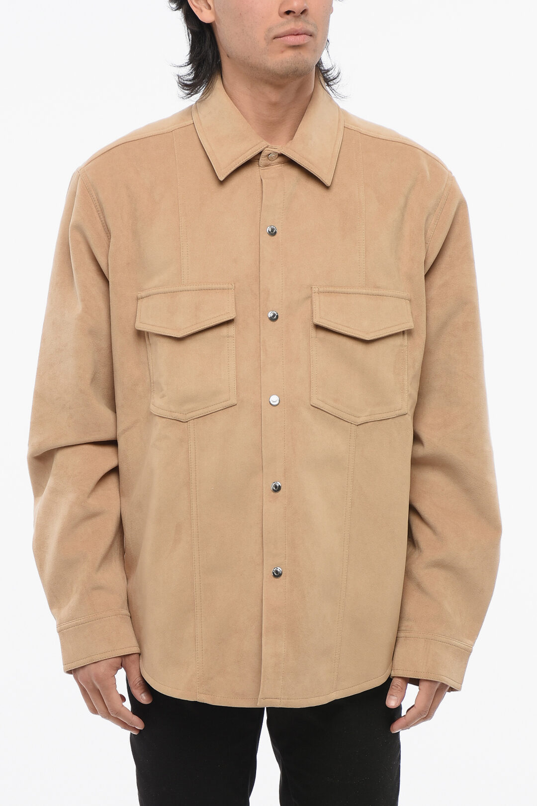 Nanushka Suede Oversized Shirt men - Glamood Outlet