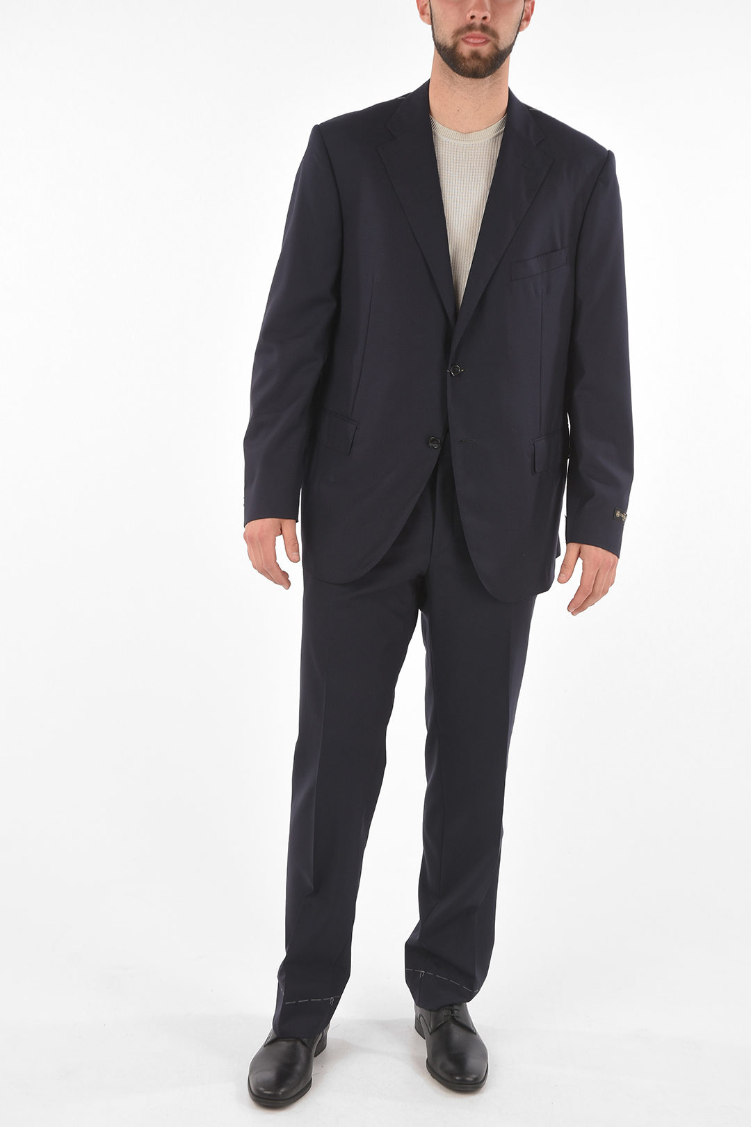 Corneliani Super 150'S Extrafine Virgin Wool LEADER Suit with Flap ...