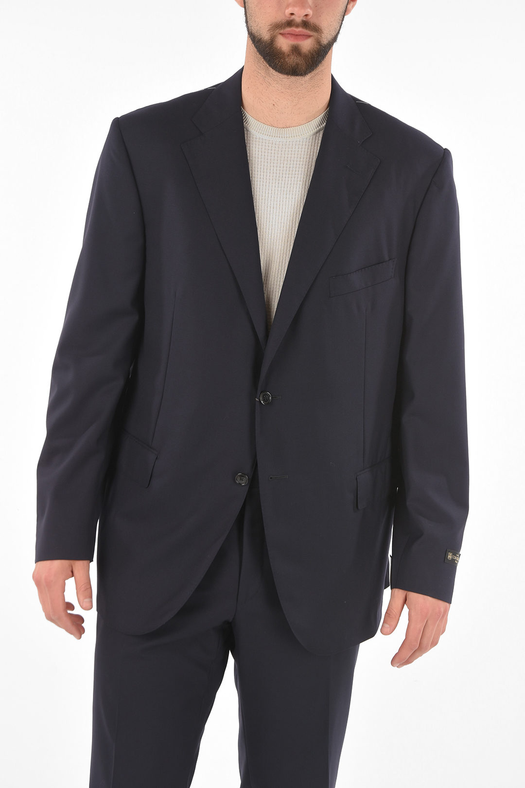 Corneliani Super 150'S Extrafine Virgin Wool LEADER Suit with Flap ...