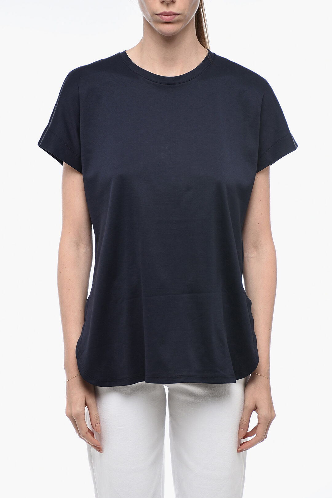 Arovescio Supima Cotton T-Shirt with Splits women - Glamood Outlet