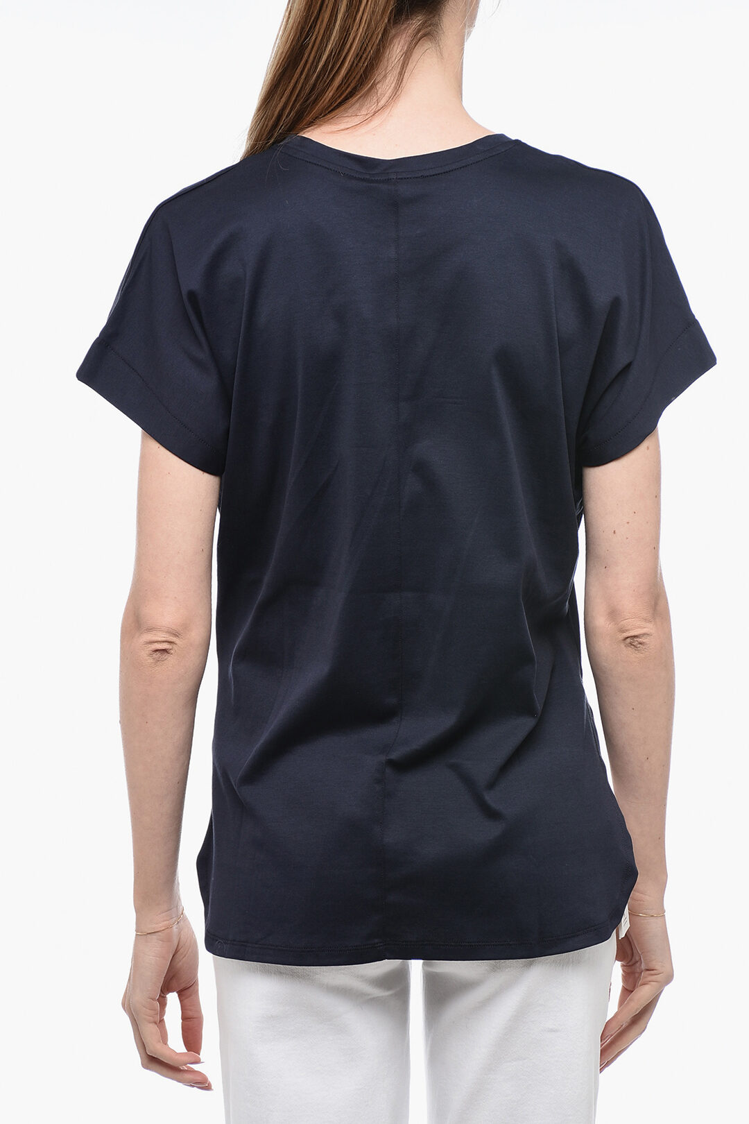 Arovescio Supima Cotton T-Shirt with Splits women - Glamood Outlet