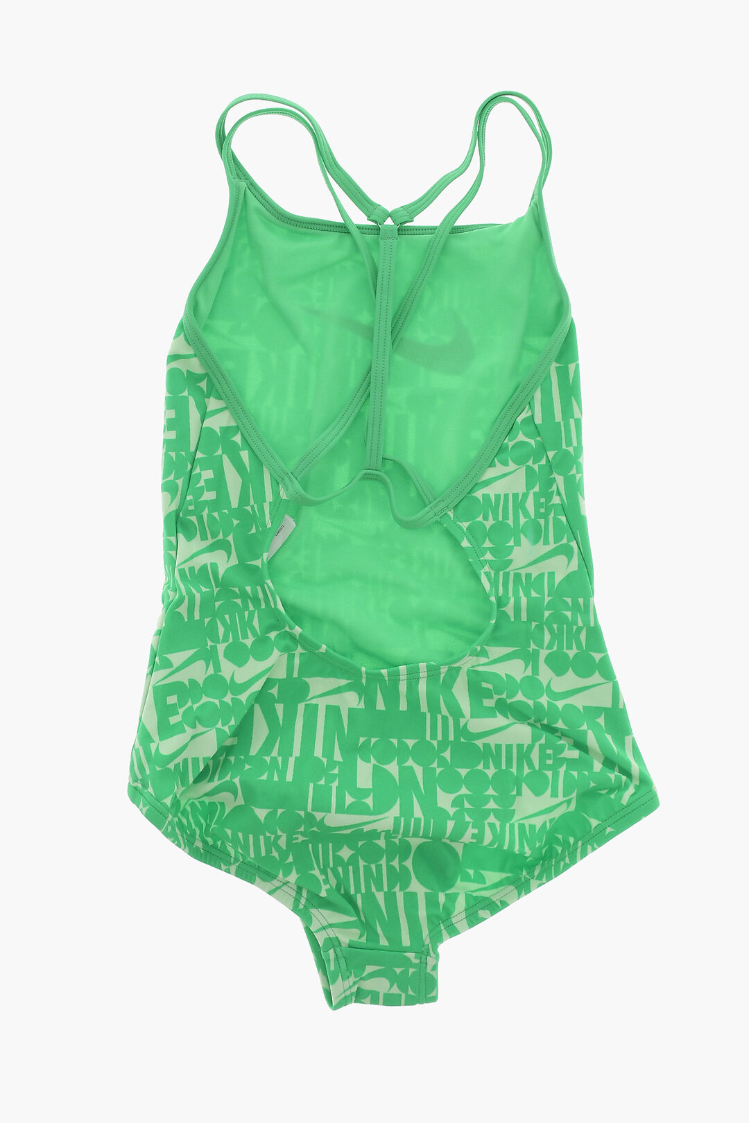 Nike KIDS SWIM All-Over Logo Nylon Stretch One Piece Swimsuit girls ...