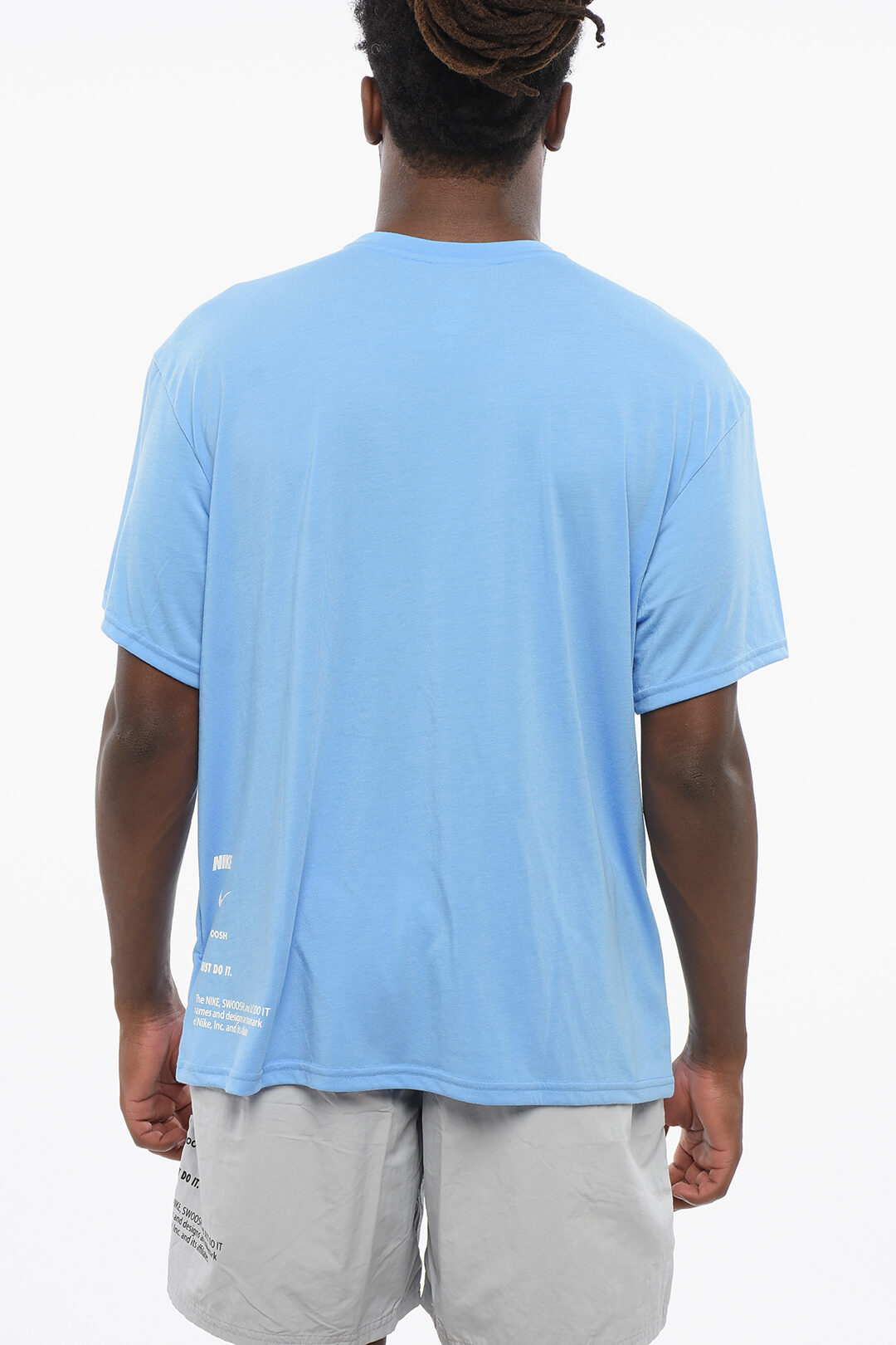 Nike SWIM Solid Color Dri-Fit Crew-neck T-Shirt with Printed Logo men ...