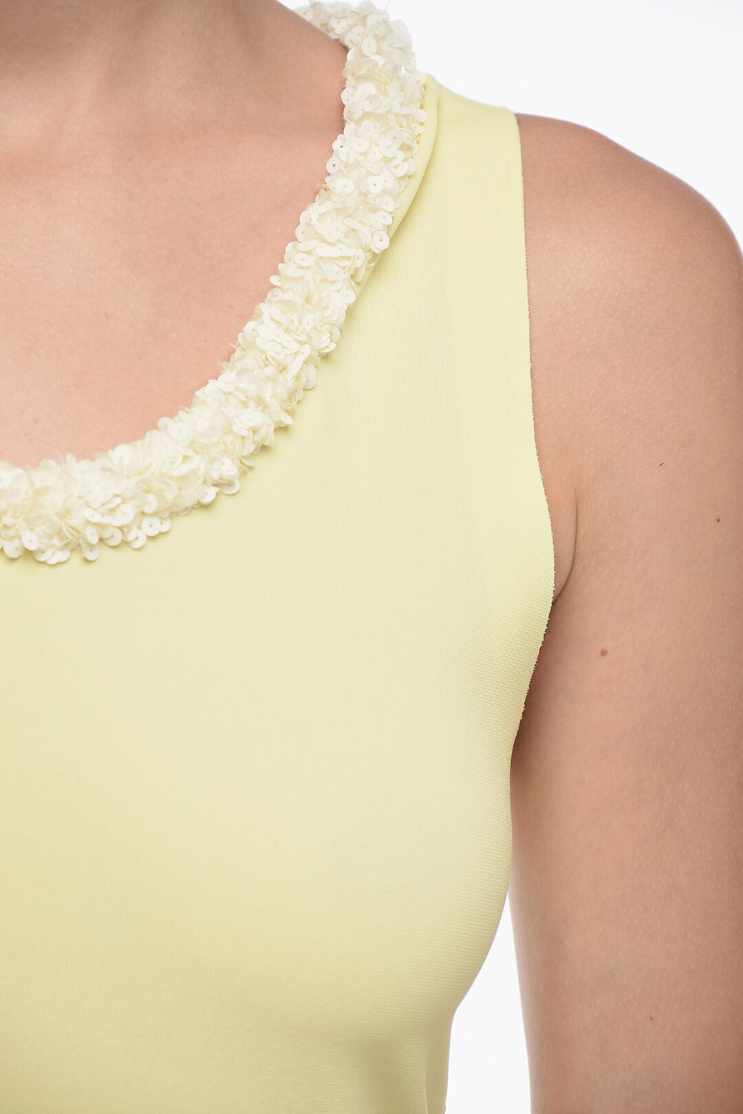 Jil Sander Tank Top with Sequined Crewneck women - Glamood Jil Sander Tank Top with Sequined Crewneck women - Glamood