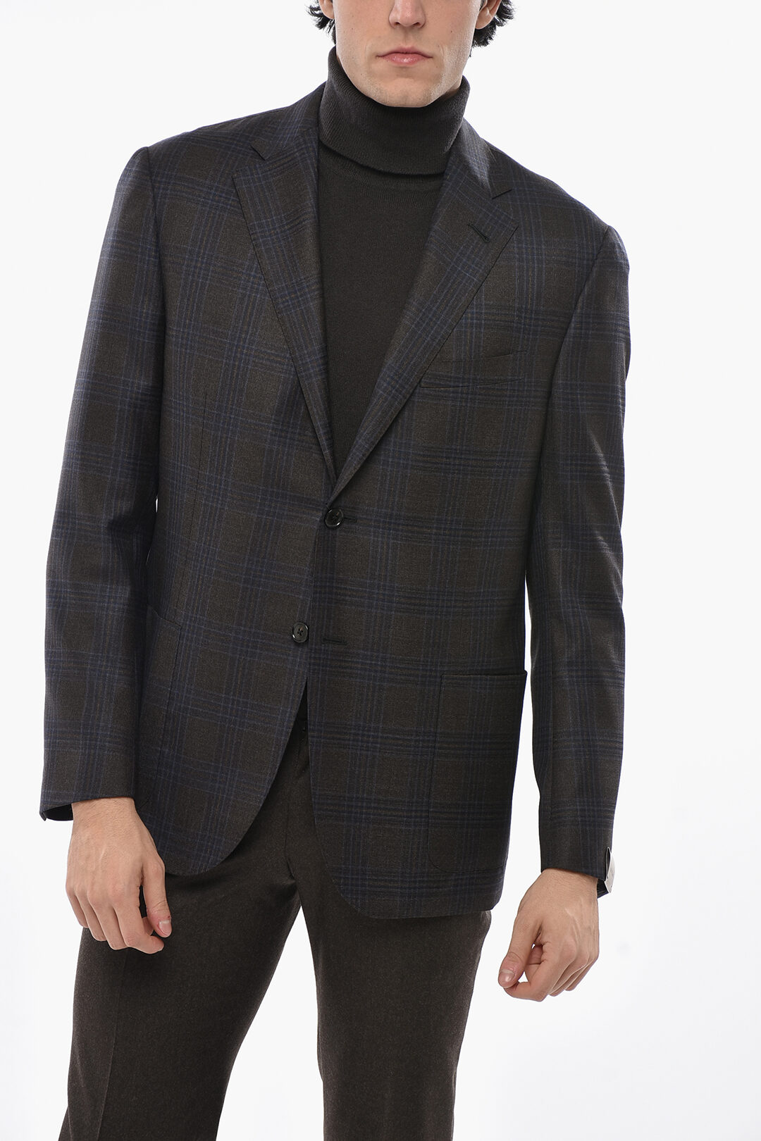Corneliani Tartan Patterned ACADEMY LIGHT Half-lined Blazer men ...