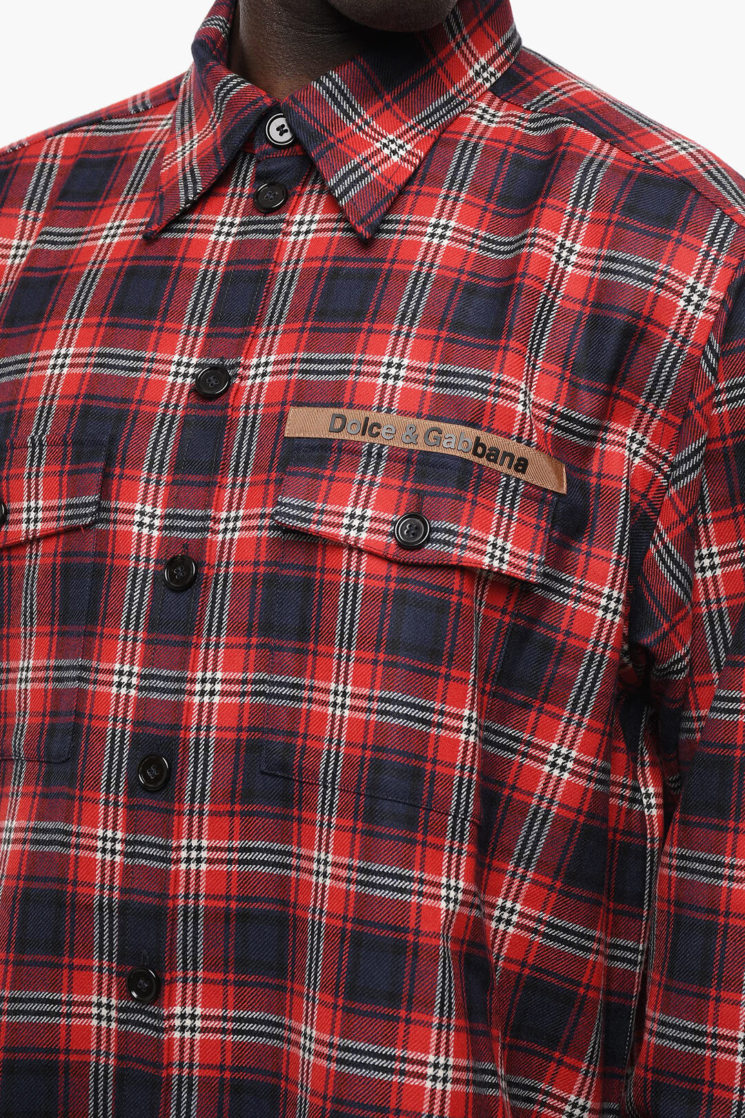 Dolce & Gabbana Tartan Patterned Wool Flannel Shirt men - Glamood Outlet