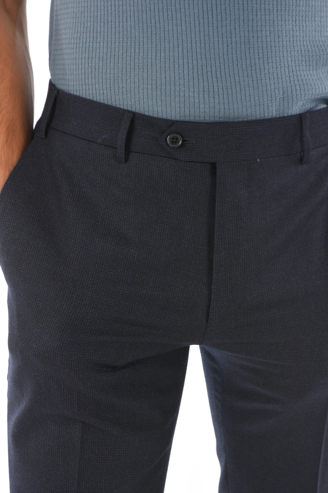 Corneliani tattersall check virgin wool MANTUA belt loops suit drop 6R ...