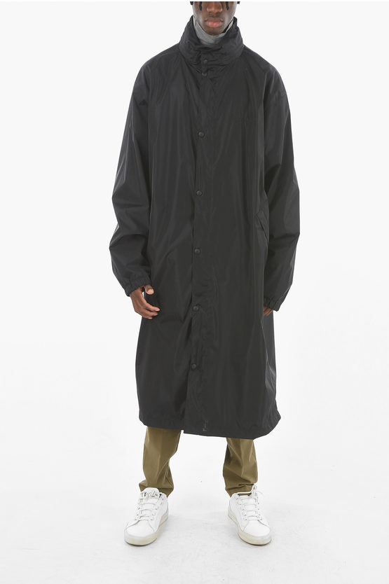 Balenciaga Tech Fabric FREE Trench with Lettering Logo Embroidery men ...