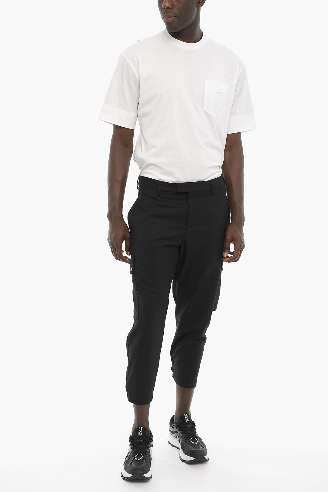 Neil Barrett Tech Twill Gabardine Cropped Cargo Pants men - Glamood Outlet