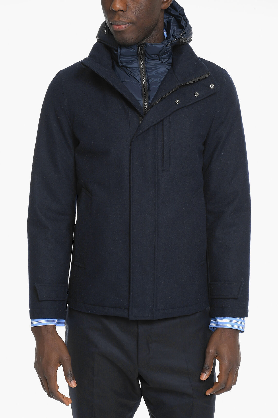 Adhoc Tech Wool Jacket with Internal Removable Bomber men - Glamood Outlet