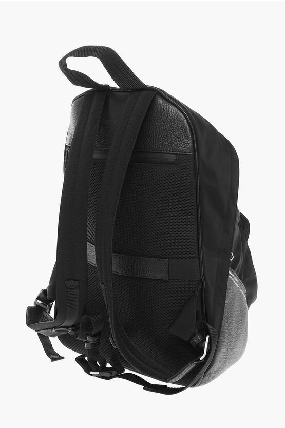 Neil Barrett Textured Leather and Nylon THUNDERBOLTS Backpack unisex ...