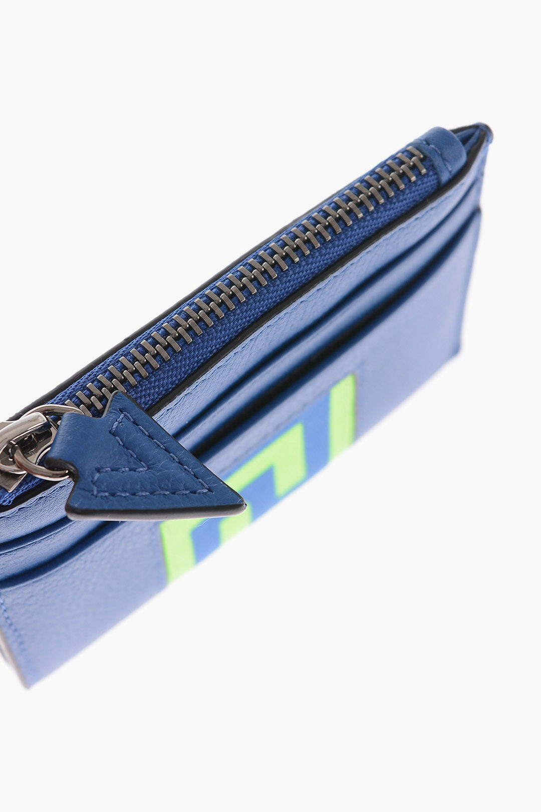Versace Textured Leather Card Holder with Greek Motif Details men ...