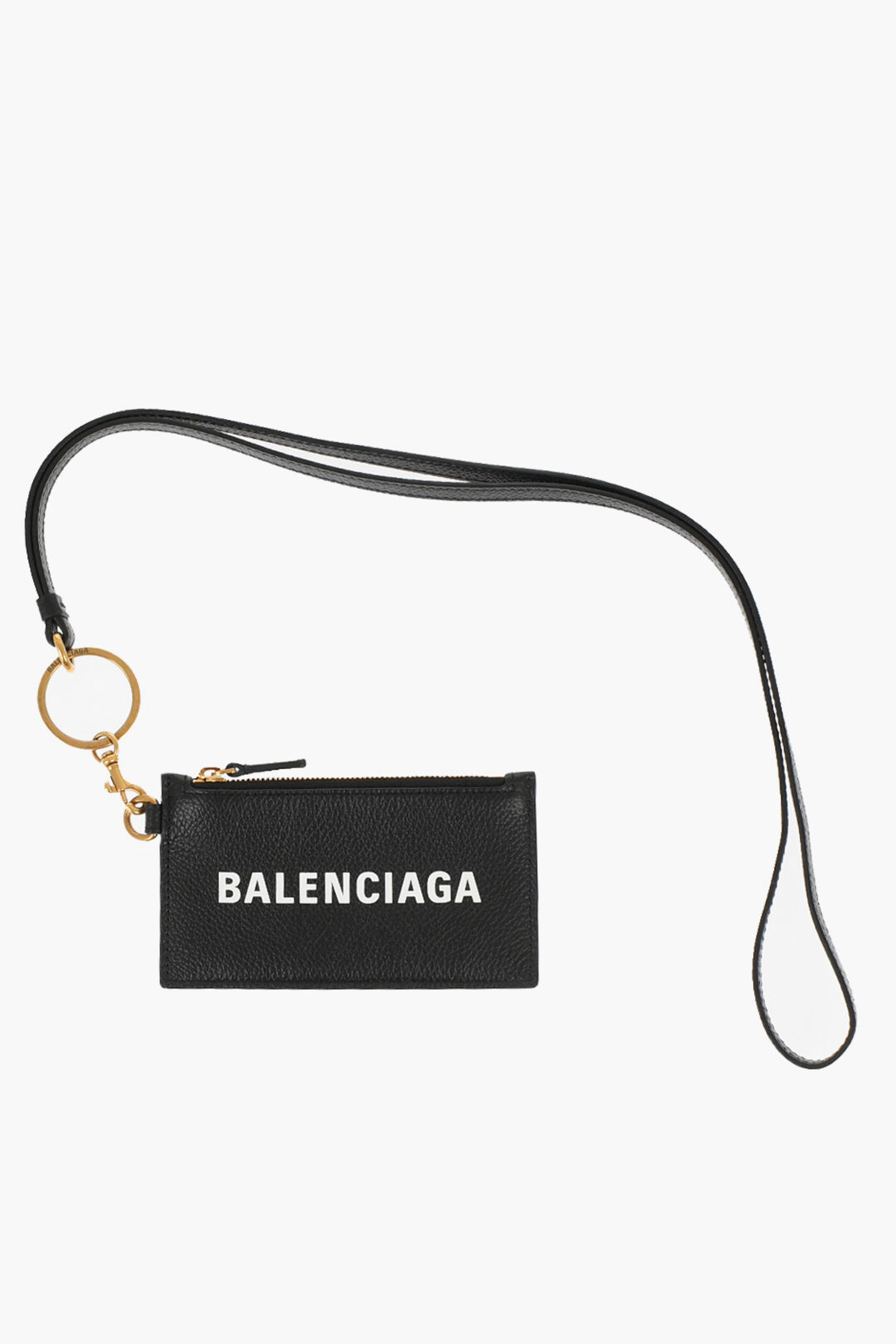 Balenciaga Textured Leather Neck Wallet with Frontal Logo women ...