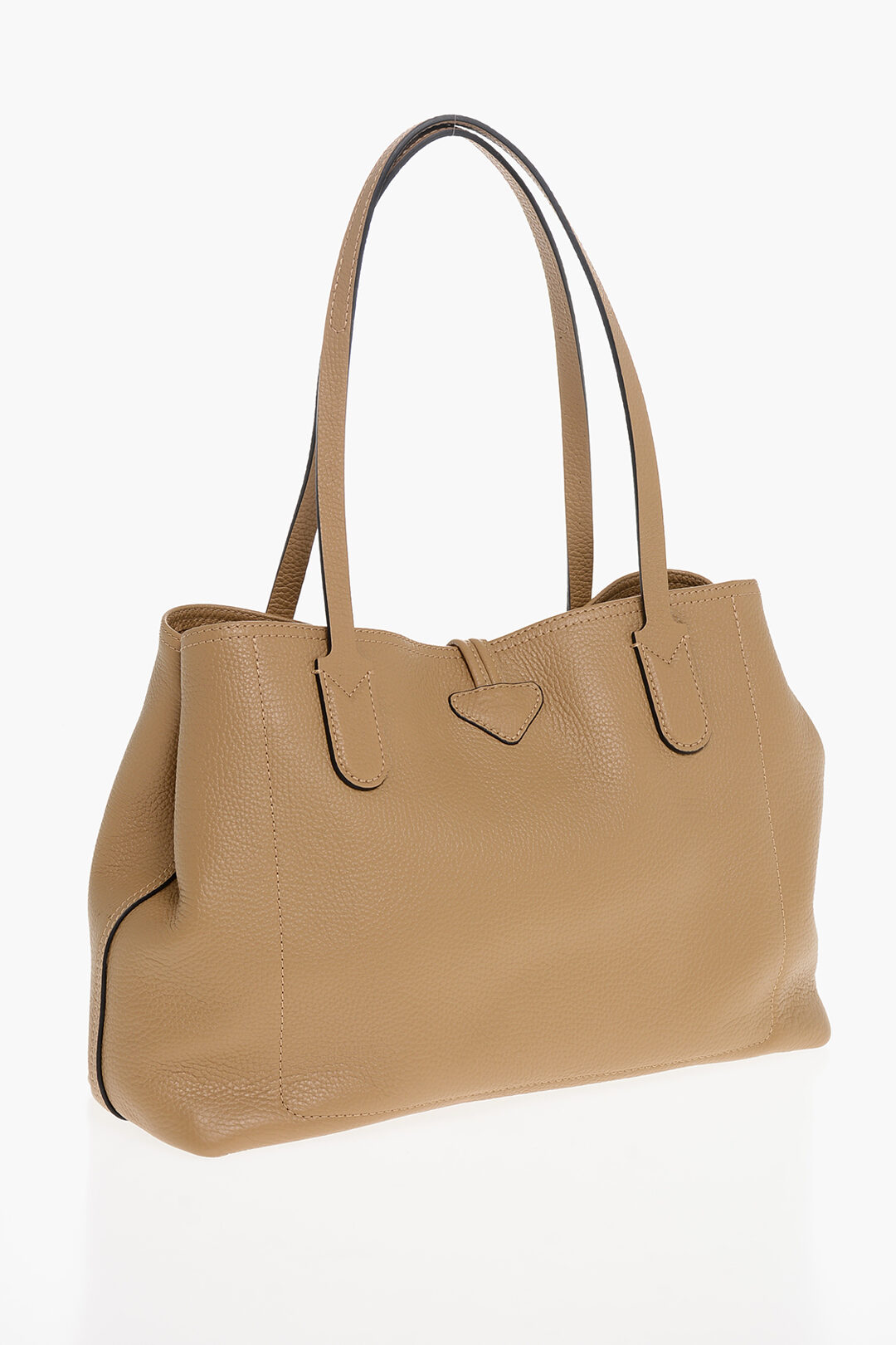 Longchamp Textured Leather Tote Bag with Frog Closure women - Glamood ...