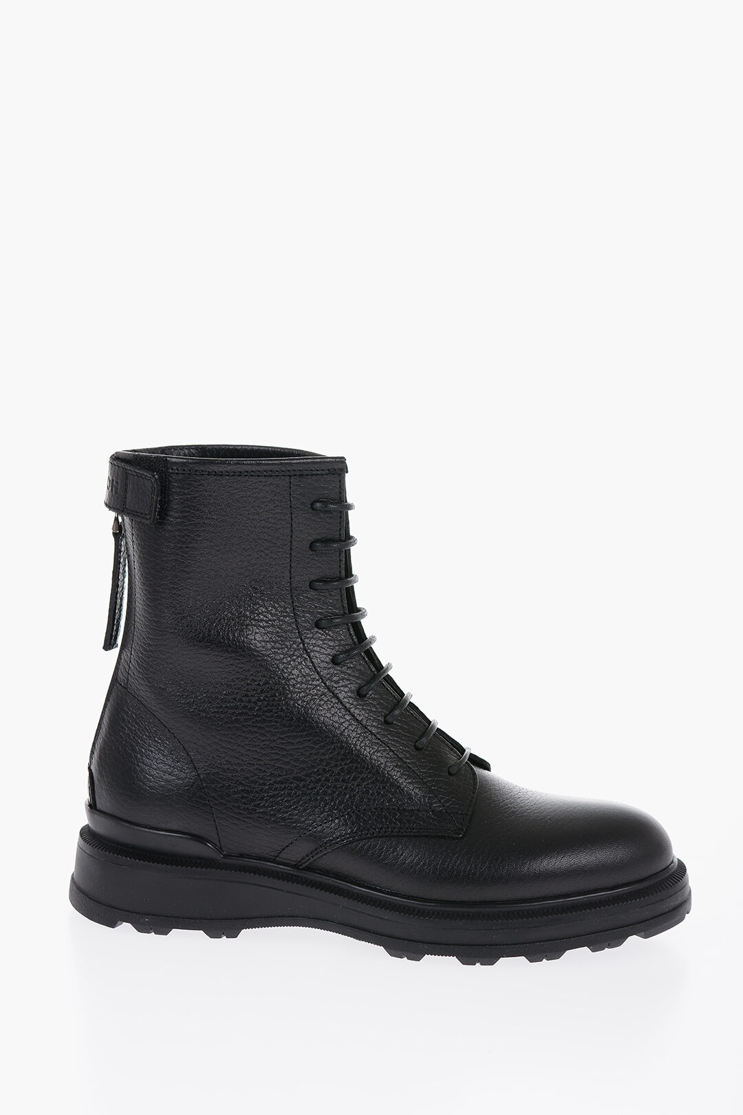 Woolrich Textured Leather WORK BOOT Combat Boots with Zip women ...
