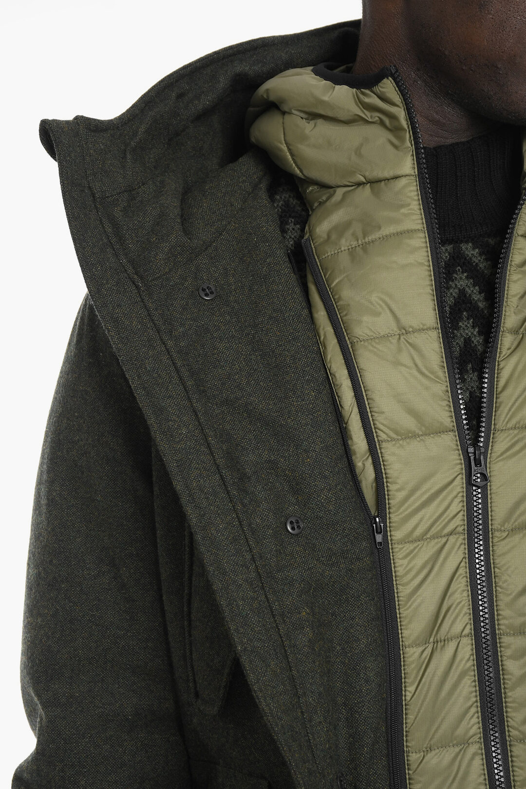 Adhoc THE BOLD PARKA Multipocket Parka with Removable Down Jacket men ...