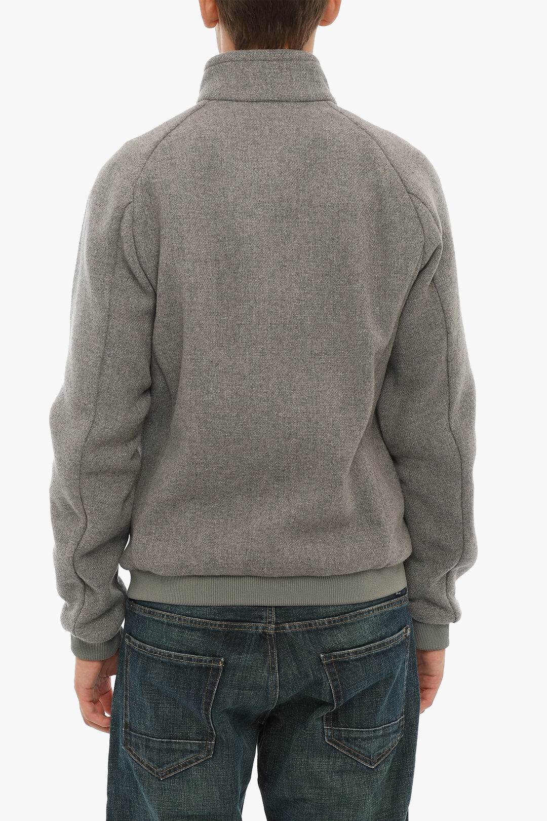 Woolrich THE TETON Wool Blend Jacket with Contrasting Breast Pocket ...
