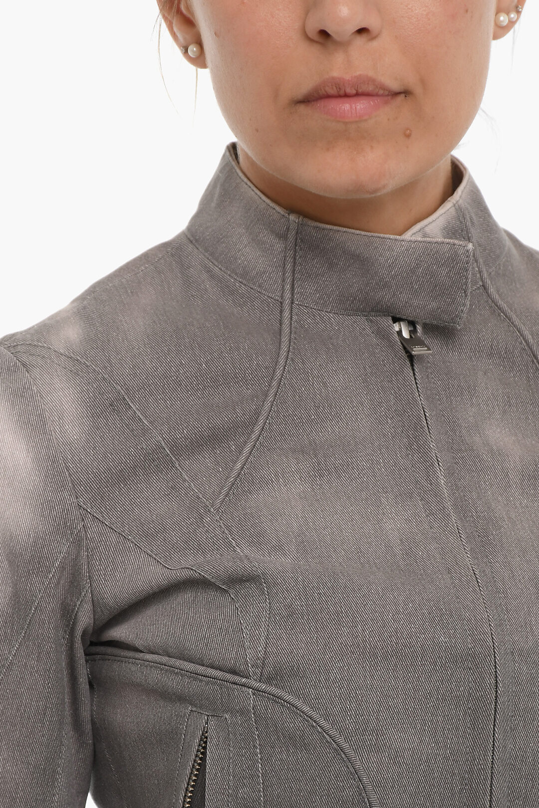 MISBHV Thermoactive Fabric Cropped Jacket with Zip Closure women ...