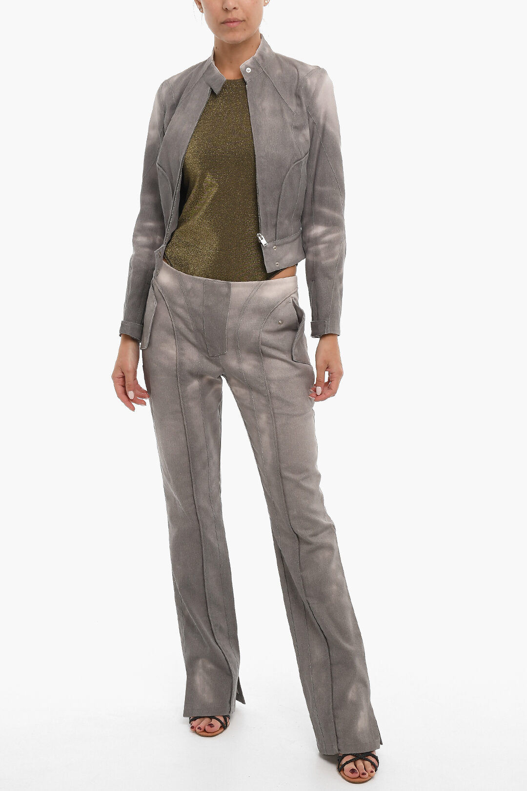 MISBHV Thermoactive Fabric Cropped Jacket with Zip Closure women ...