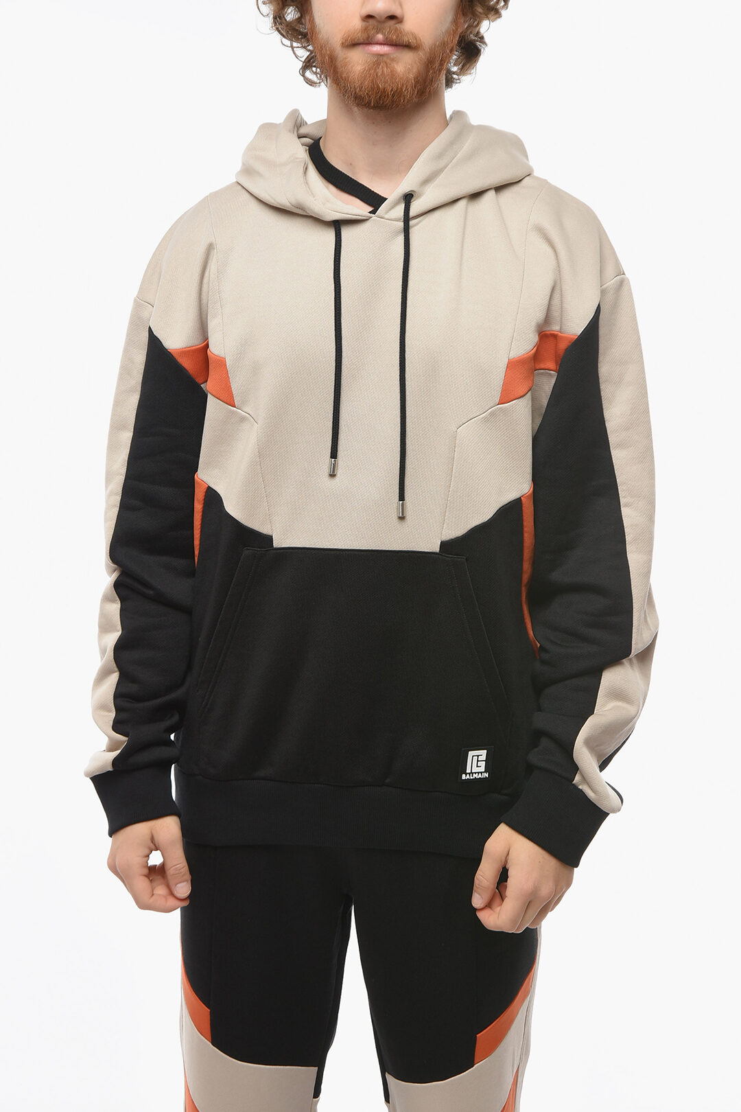 Balmain Three Tone Hoodie with Maxipocket men - Glamood Outlet