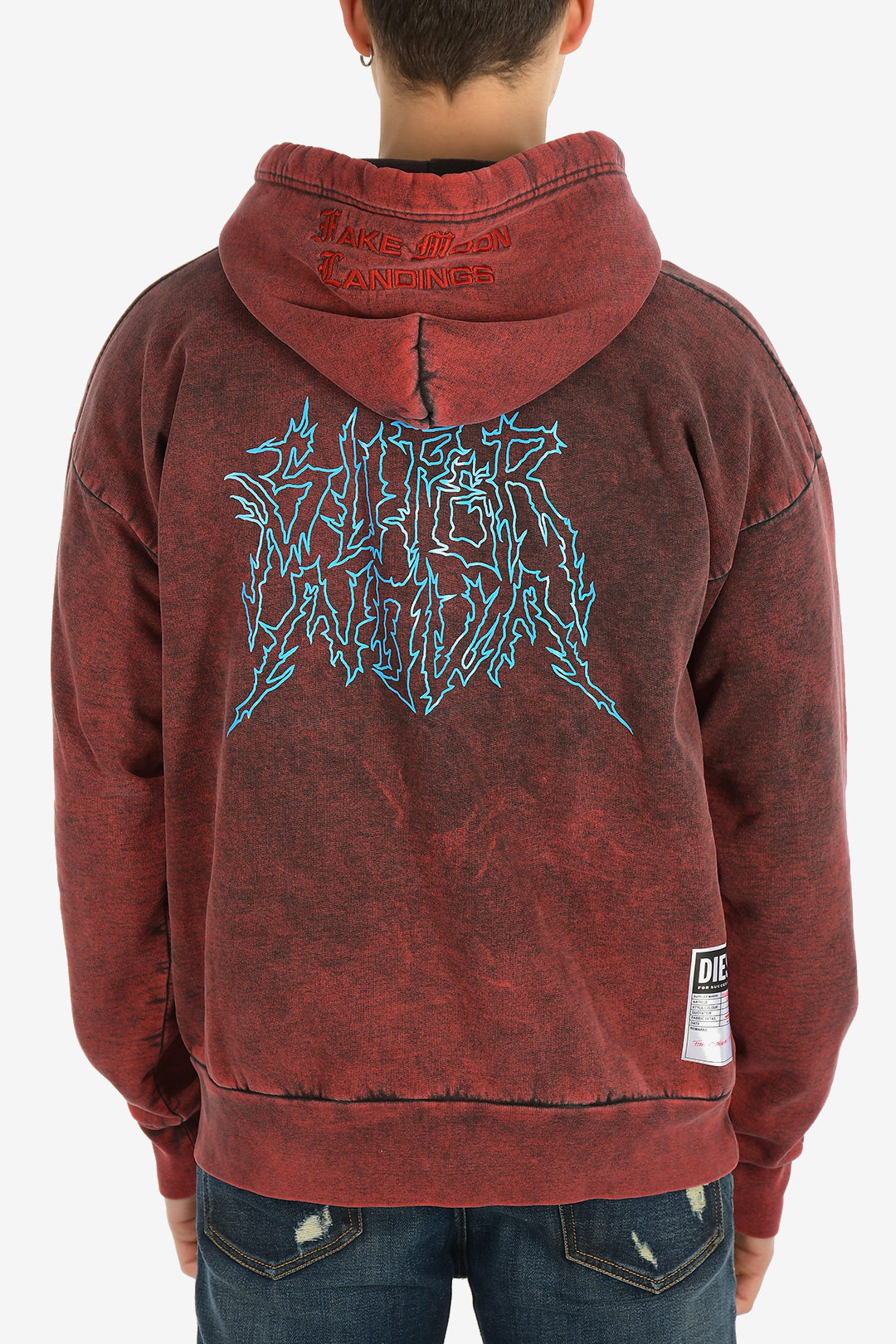 Diesel Tie Dye Effect Hooded S-ALBY-ACID Sweatshirt men - Glamood Outlet