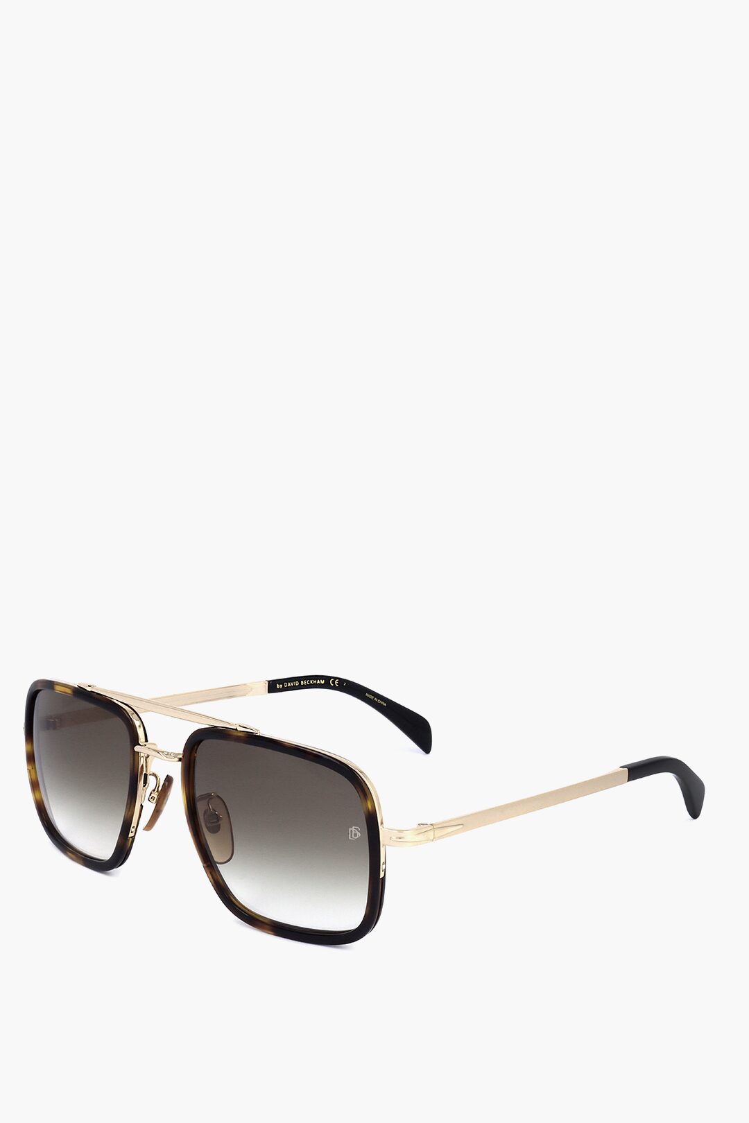 David Beckham Tortoiseshell Aviator Sunglasses with Gradient Lenses men ...