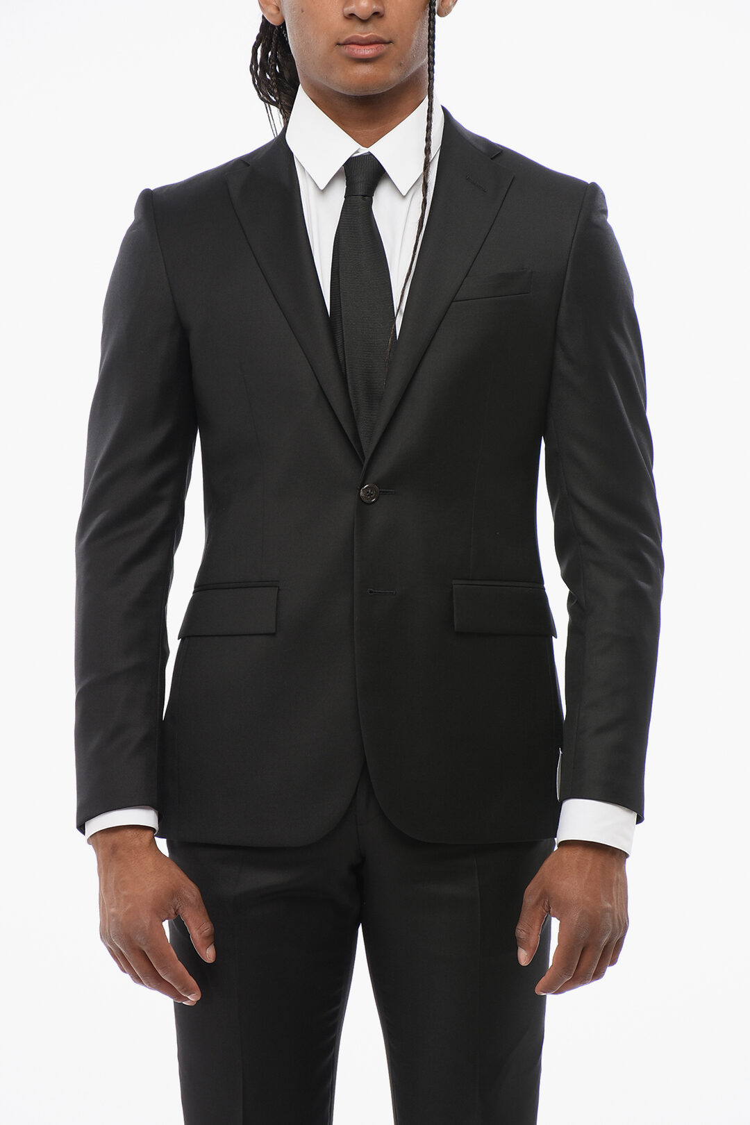 Corneliani TREND Virgin Wool Suit with Flap Pockets men - Glamood Outlet