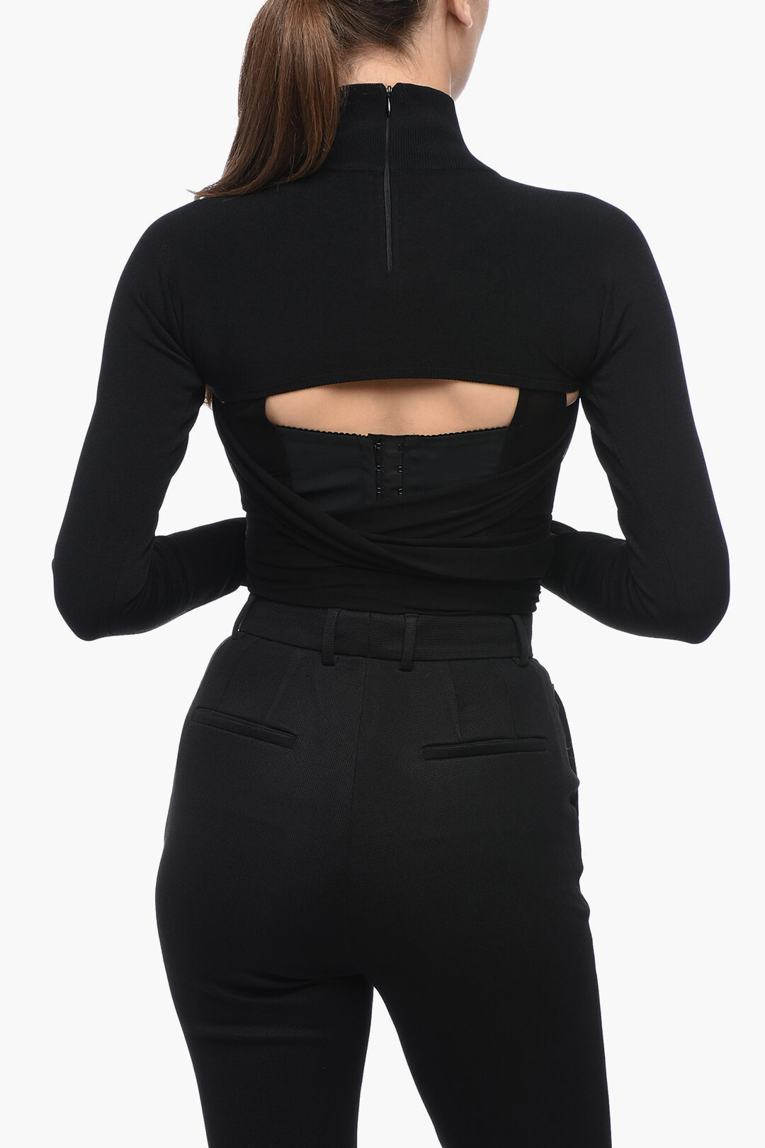 Dolce & Gabbana Turtleneck Crop Top with Back Zip women - Glamood Outlet